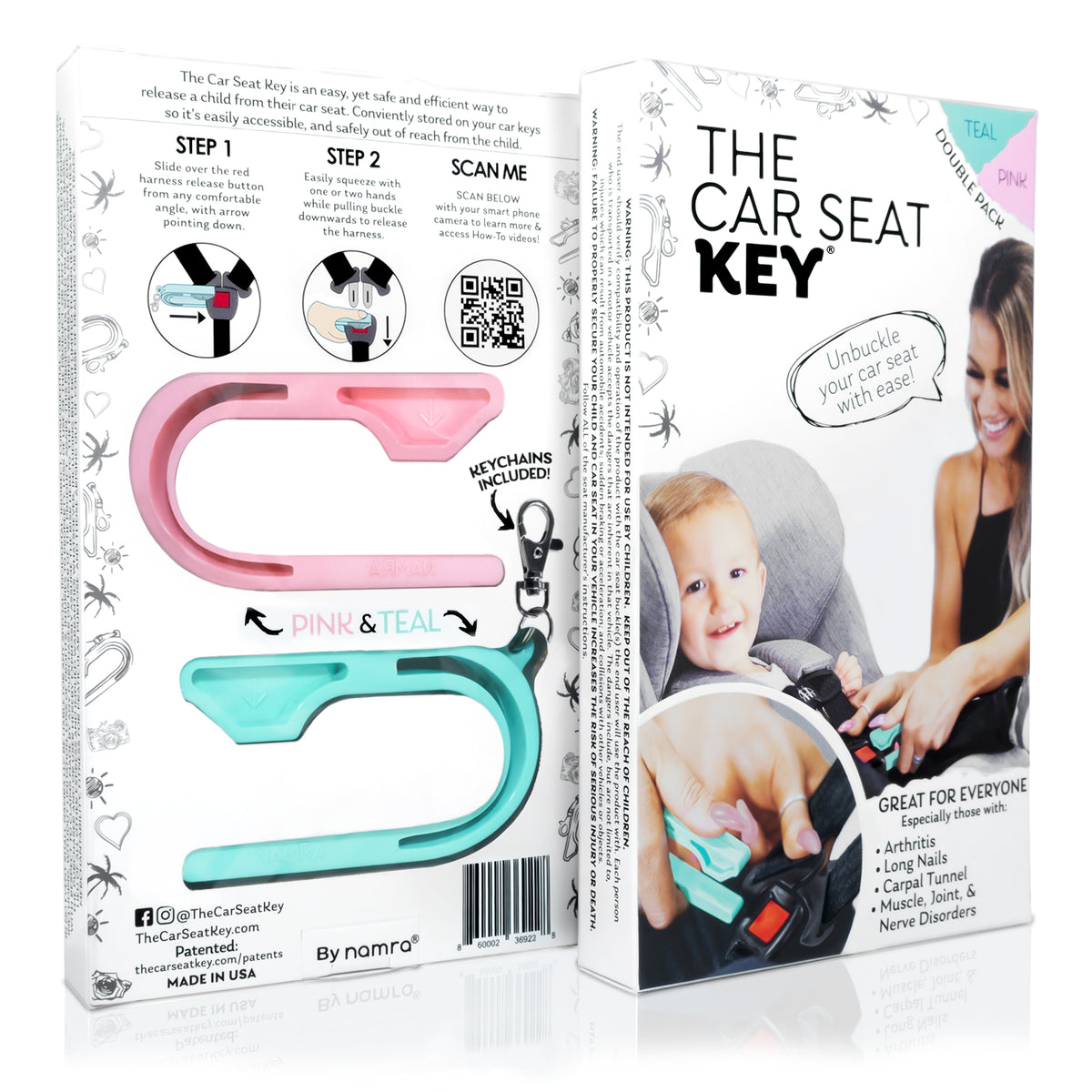 The Car Seat Key (2 Packs)