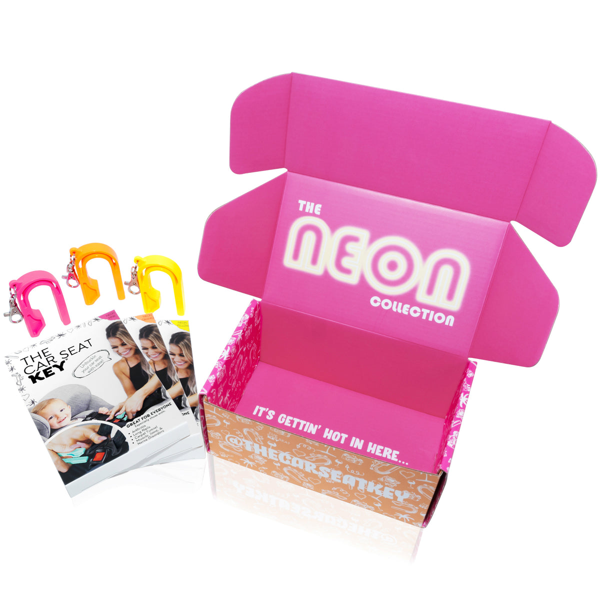 The Car Seat Key Neon Collection Set